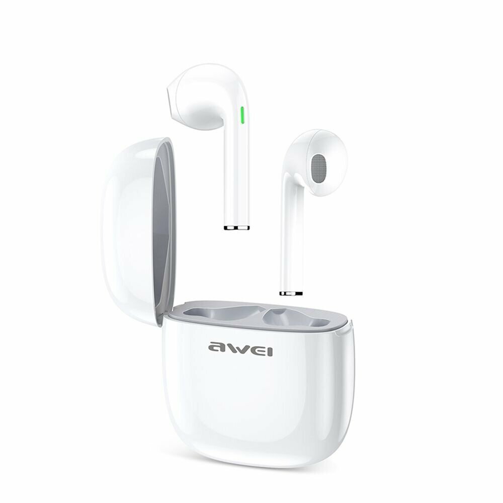MaiDing AWEI T28 TWS Беспроводные наушники Bluetooth 5.0 Наушники Super Mini HiFi Stereo Smart Touch Спортивные наушники Наушники с микрофоном белый