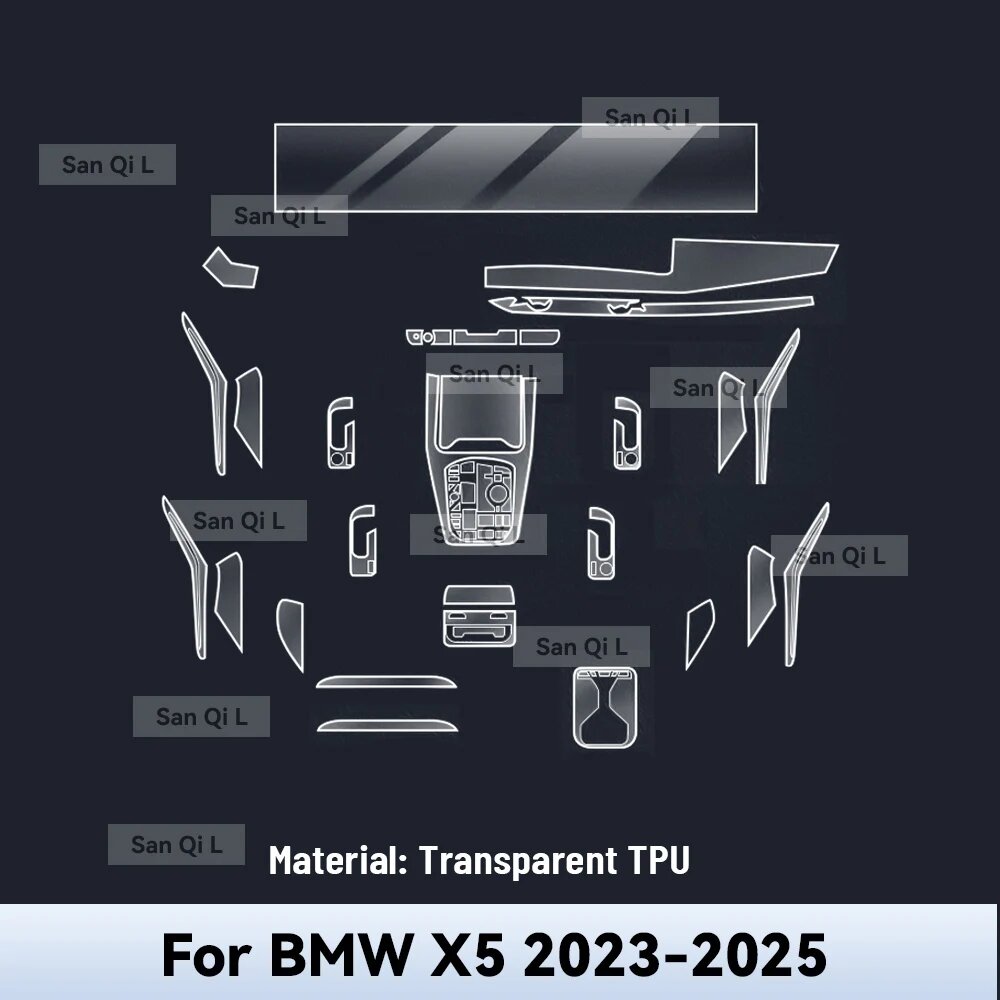 Прозрачный ТПУ для BMW X5 2023-2025, Size: Right rudder driving