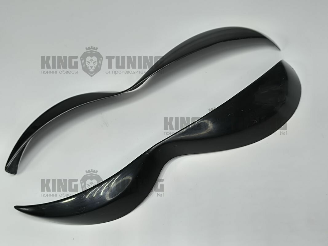 Реснички на фары для Mercedes w203 (Fiberglass-Easy-Gloss) (под покраску)