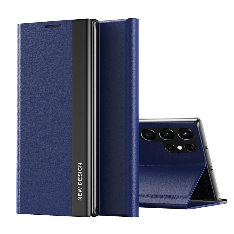 Чехол-книжка синий для Samsung Galaxy S23 Ultra