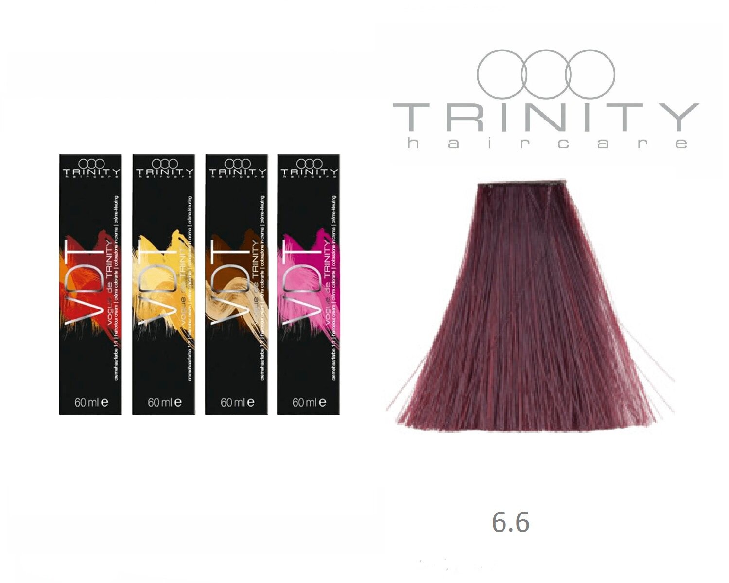 TRINITY VDT Тринити ВОГ ДЕ тринити стойкая крем краска 6.6 Темный блонд фиолетовый 60 МЛ