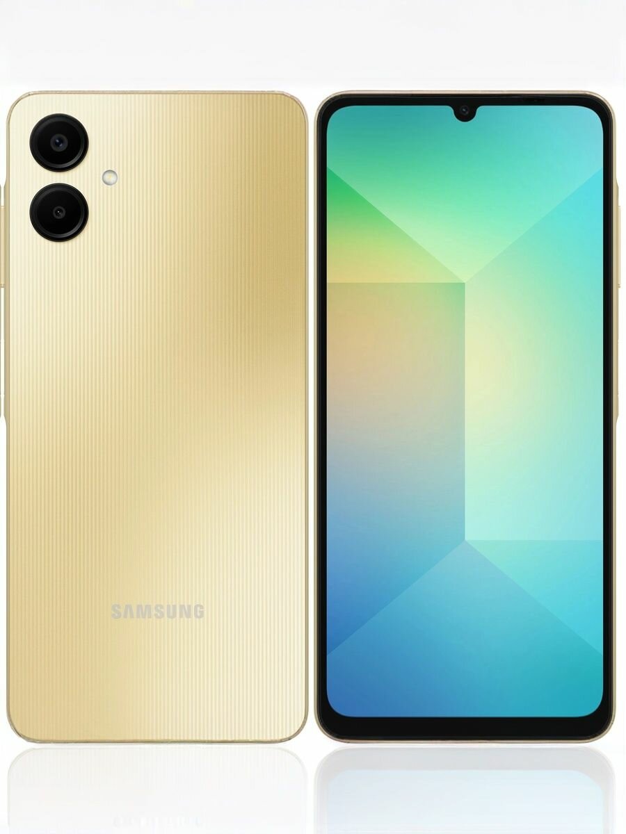 Смартфон Samsung Galaxy A06 4/64GB, золотистый / Gold / Ростест