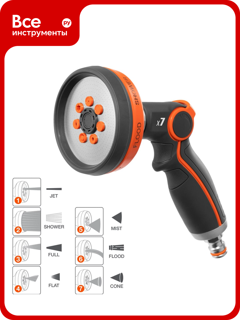 Пистолет-распылитель металлический DAEWOO spray gun x7 DWG 4020, резиновый