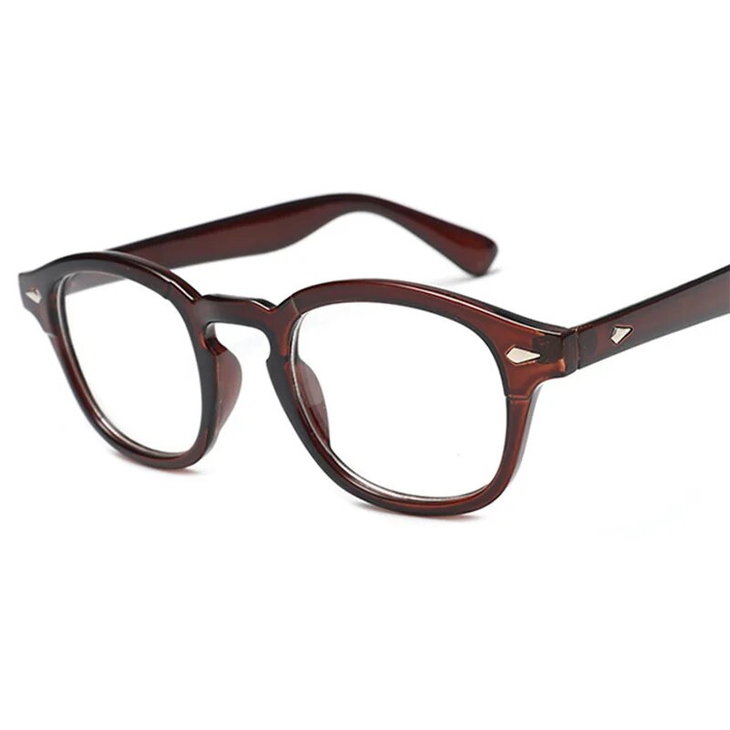 Оправа для очков с рисовыми гвоздиками и прозрачными линзами маленькие круглые очки для ботаника при близорукости от-0,5 до-1,0