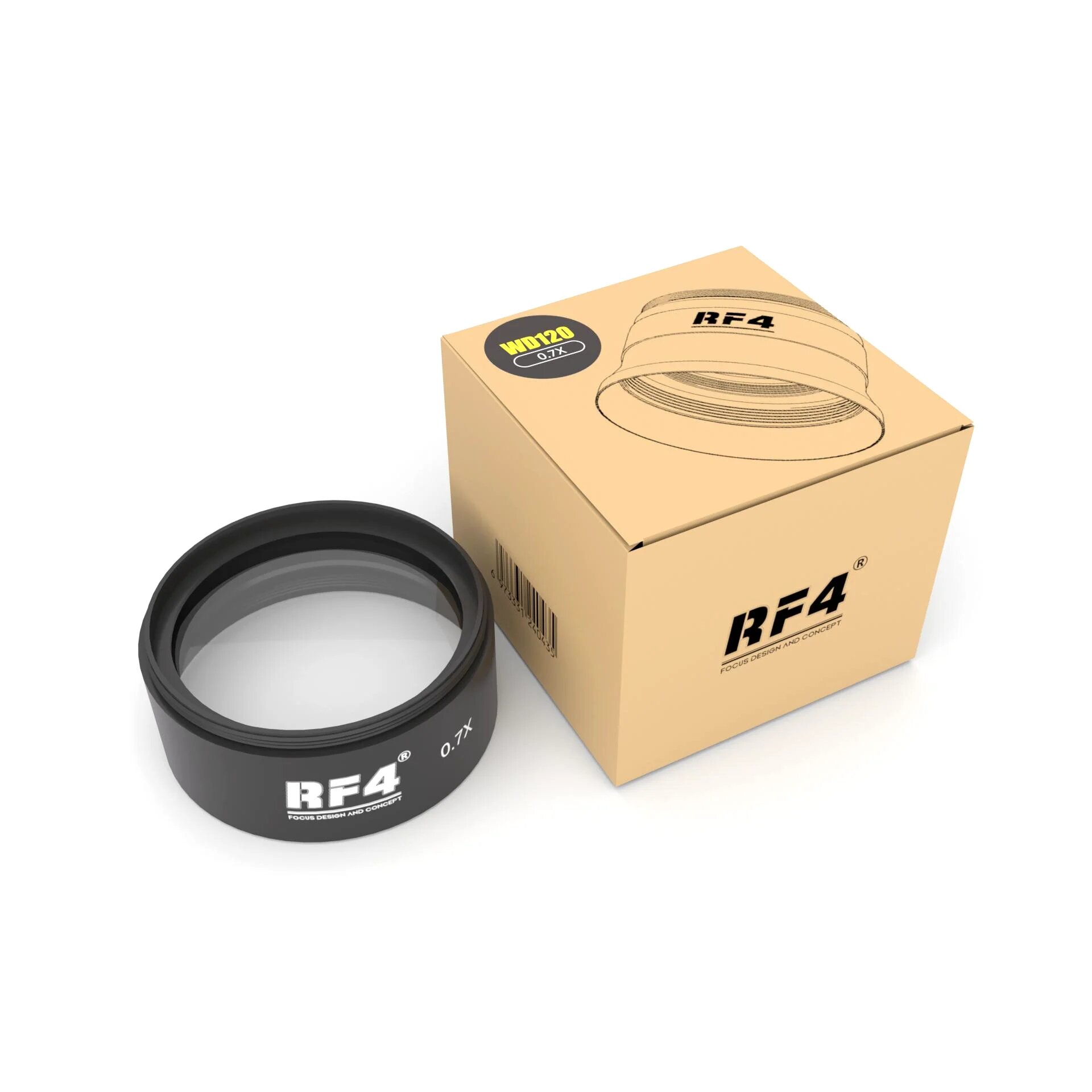 RF4 Стереоскопический бинокулярный тринокулярный микроскоп 500X, 0.7X