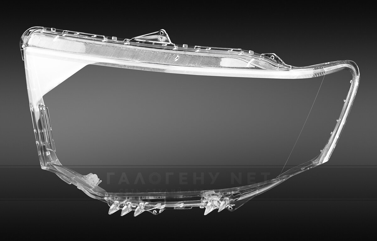 Стекло фары Mitsubishi Pajero Sport 2 2008-2016, левое, GNX, поликарбонат, для автомобилей Митсубиси Паджеро Спорт