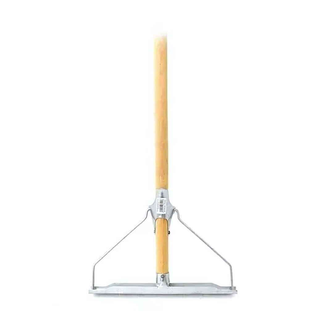 Швабра для пола с металлической основой и деревянной ручкой, большая