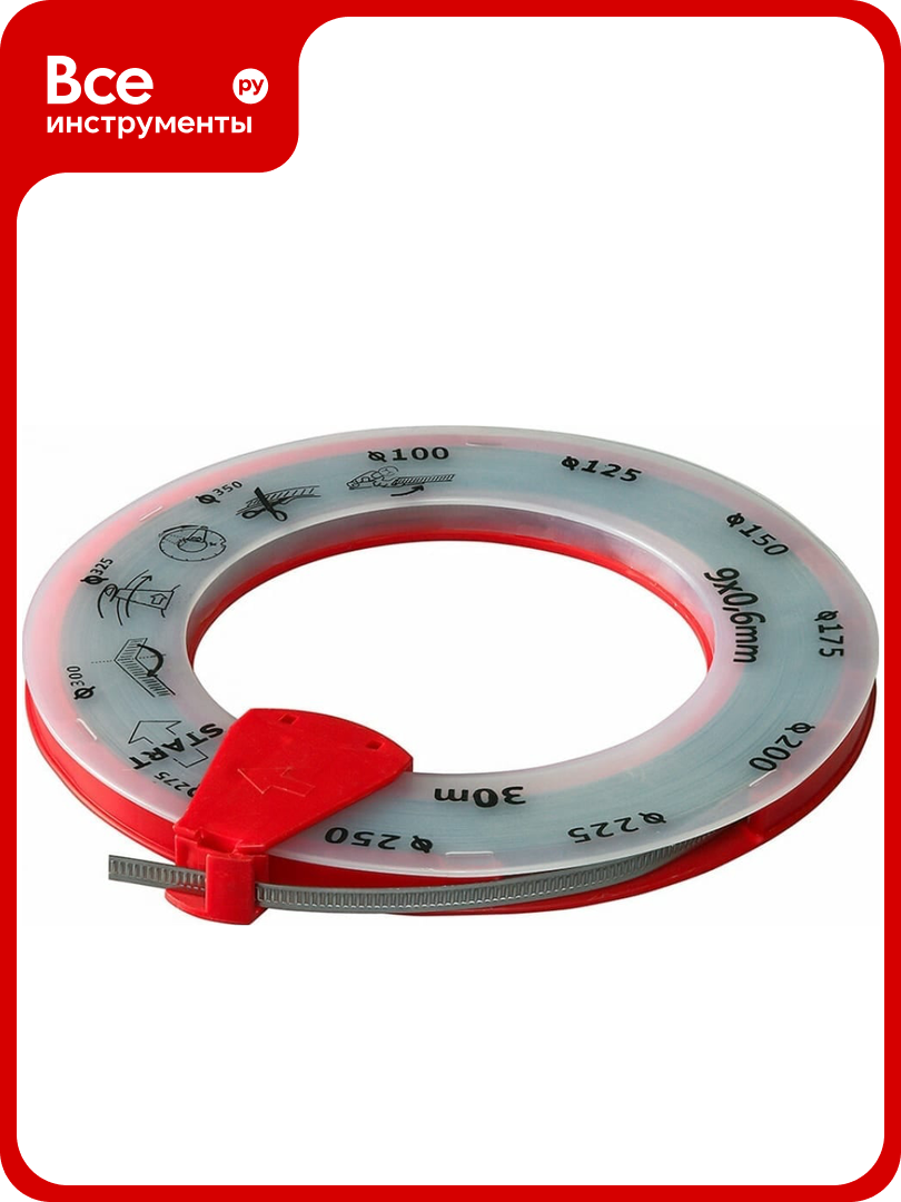 Ленточный хомут TEX 9 мм, 30 м, W2 УФ-00005171, без специального инструмента