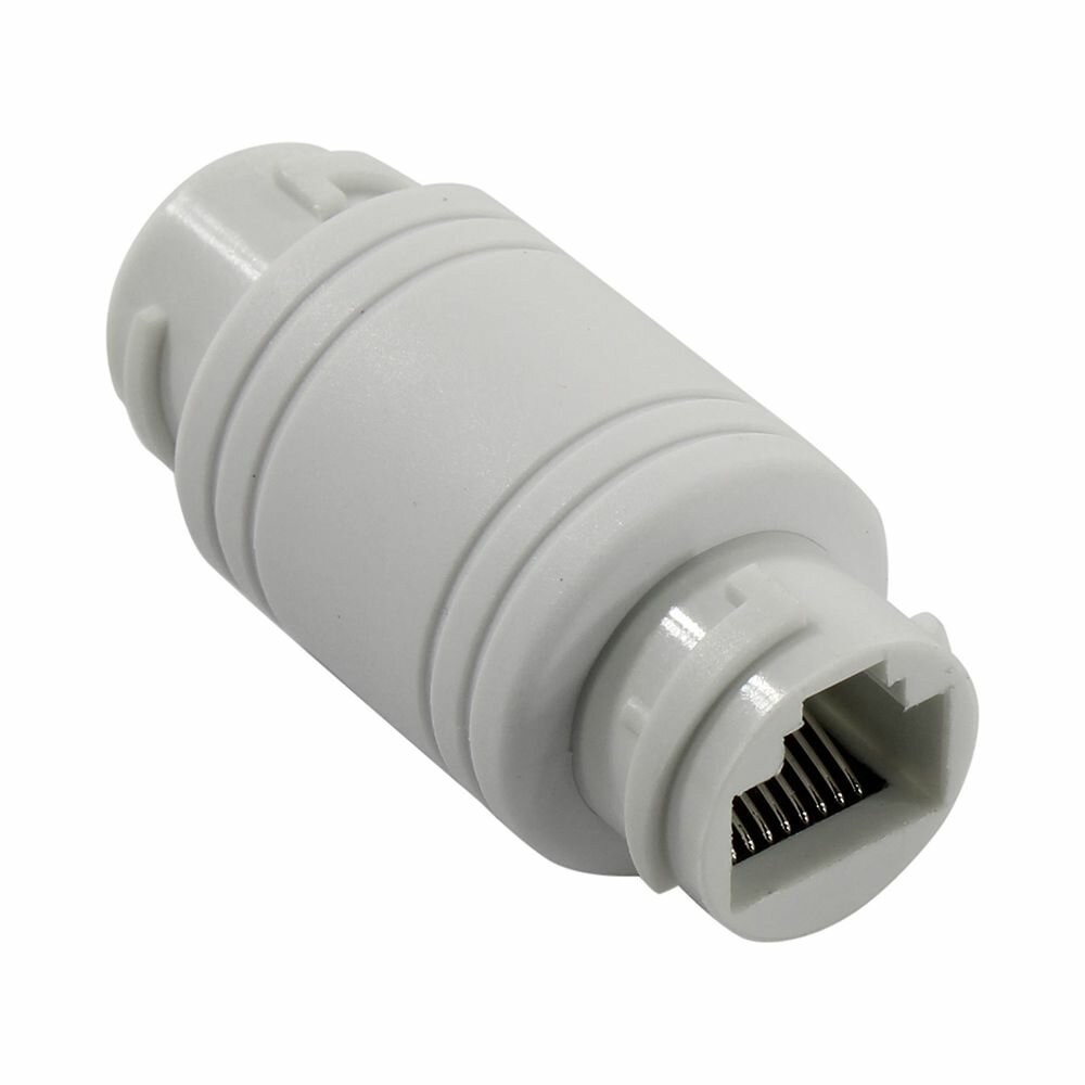 Адаптер RJ45-RJ45 проходной, Cat5e для соединения 2 обжатых кабелей витая пара (ORIENT C85)