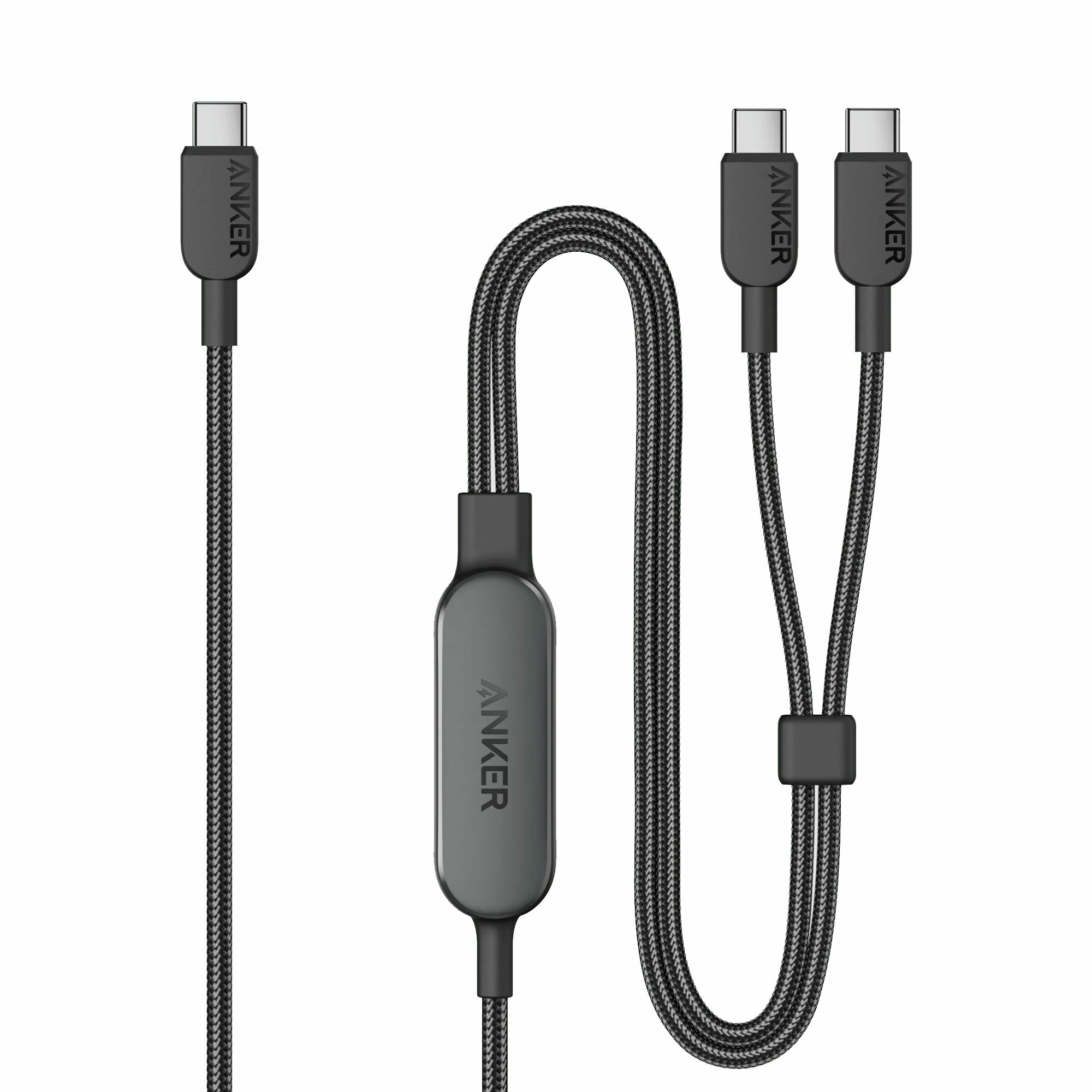 Кабель для зарядки 2-в-1 Anker Usb-C to Usb-C 1.2m 140W - Black