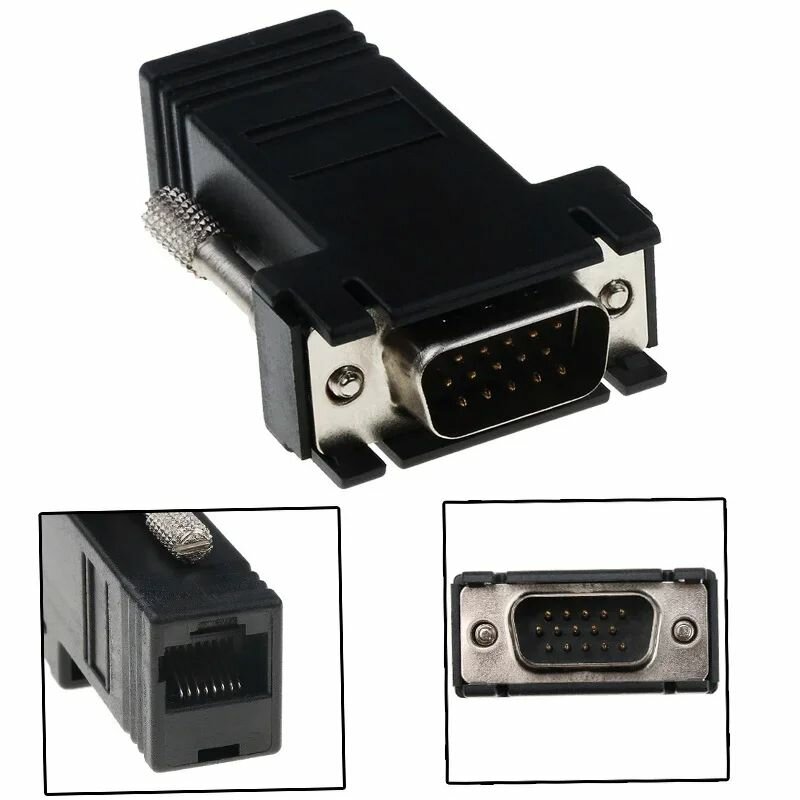 1 шт. удлинитель VGA-кабель CAT5 CAT6 RJ45, сетевой адаптер, штекер LAN