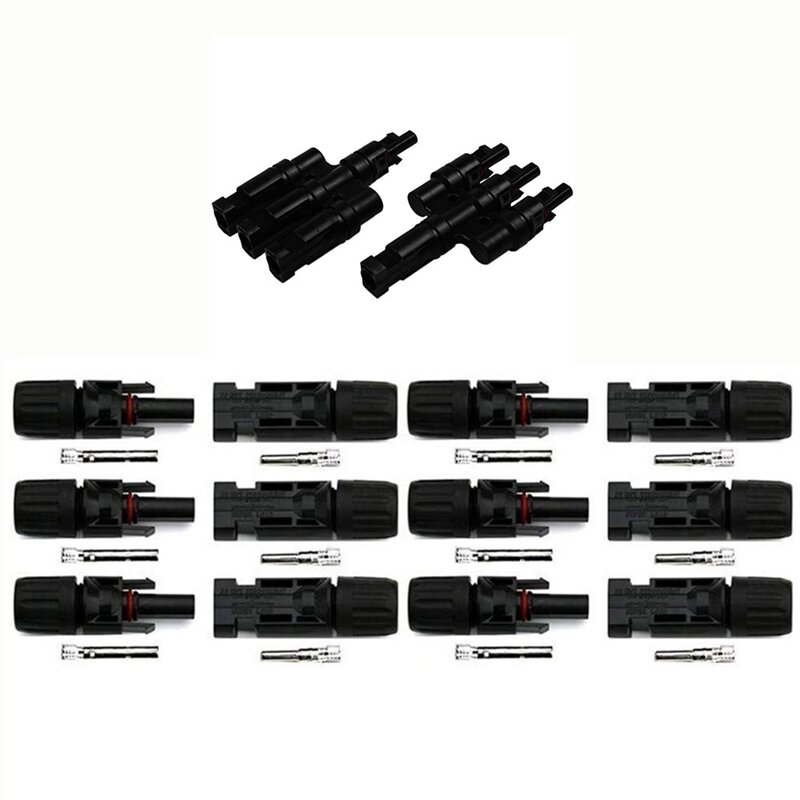 1 комплект разъемов для солнечных панелей для кабеля солнечных панелей и 1 пара адаптеров T-образных разъемов для солнечных панелей 30 А 1000 В 3 в 1