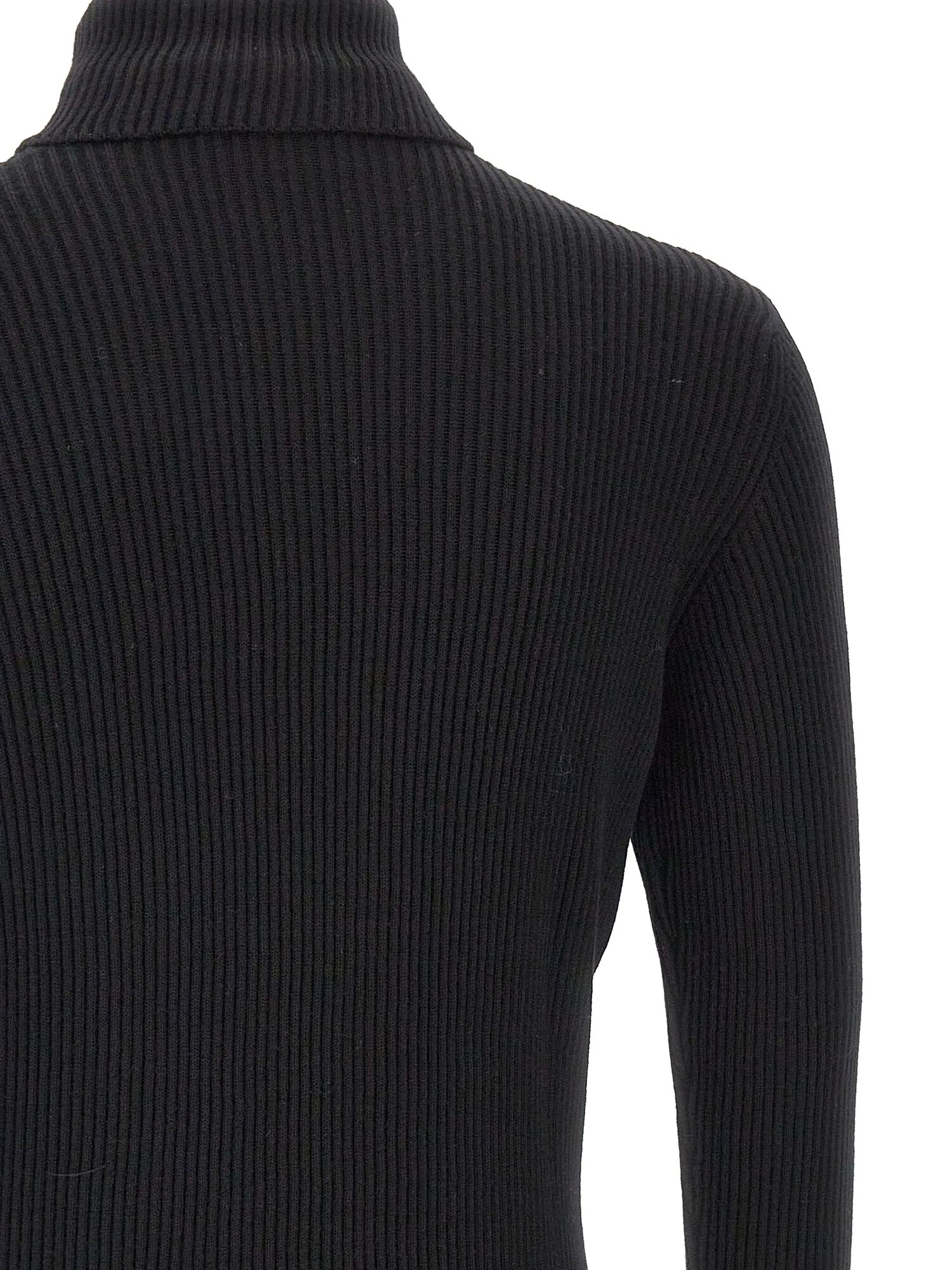 Свитер Stone Island Ribbed turtle-neck sweater, размер M, , черный — фото 1