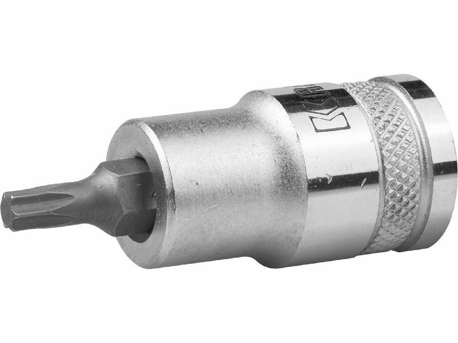 Торцовая бита-головка KRAFTOOL TORX 1/2 дюйма T27 55 мм сатинированное покрытие S2 сталь