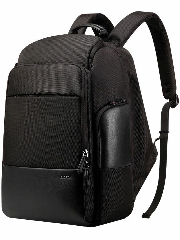 Рюкзак мужской городской дорожный Bopai Business большой 36л, для ноутбука 17", с USB портом, черный, влагостойкий, текстильный, молодежный