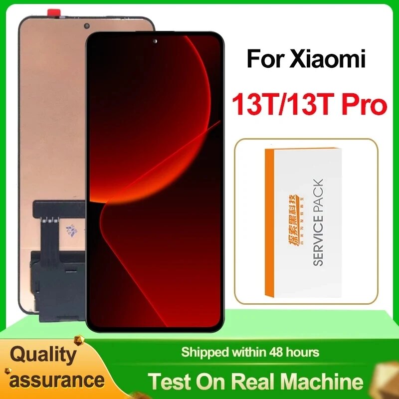 ЖК-дисплей AMOLED 6,67 дюйма для Xiaomi 13T / 13T Pro, сенсорный экран с 13T Black Frame