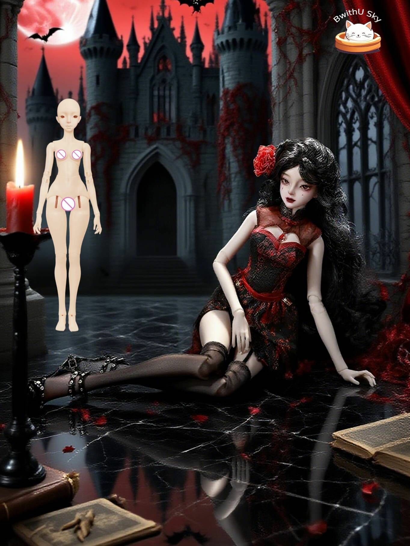 Кукла BwithU Cleo, 1/4 обнаженная кукла с нормальной кожей, без макияжа, без аксессуаров