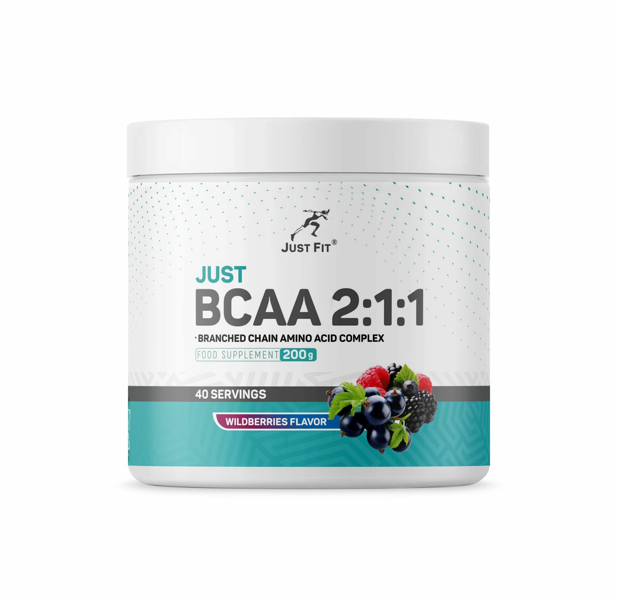 Just Fit Just BCAA 2:1:1 200 грамм, BCAA, вкус лесные ягоды