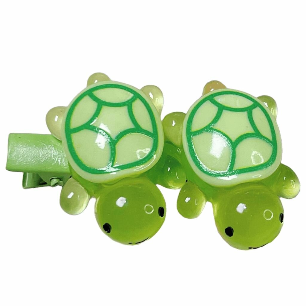 (1шт) Светящаяся черепаховая заколка для волос Mini cute hairpin-зеленая