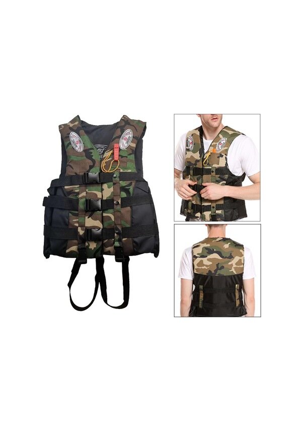 Спасательный жилет для взрослых, каяк, лыжи, камуфляж M