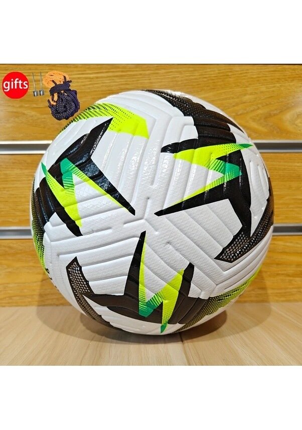 Футбольный мяч Professional Match Ready, размер 5, зелёно-чёрный, из высококачественной искусственной кожи, прочный, зелёно-чёрный