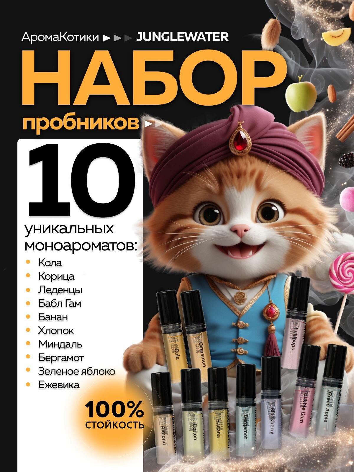 Набор духов женские пробники Моноароматы №4 стойкие арабские