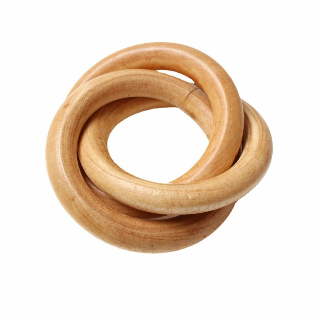 Аксессуар для Пасхи, Минималистичные деревянные кольца для салфеток на Пасху, 12 шт.