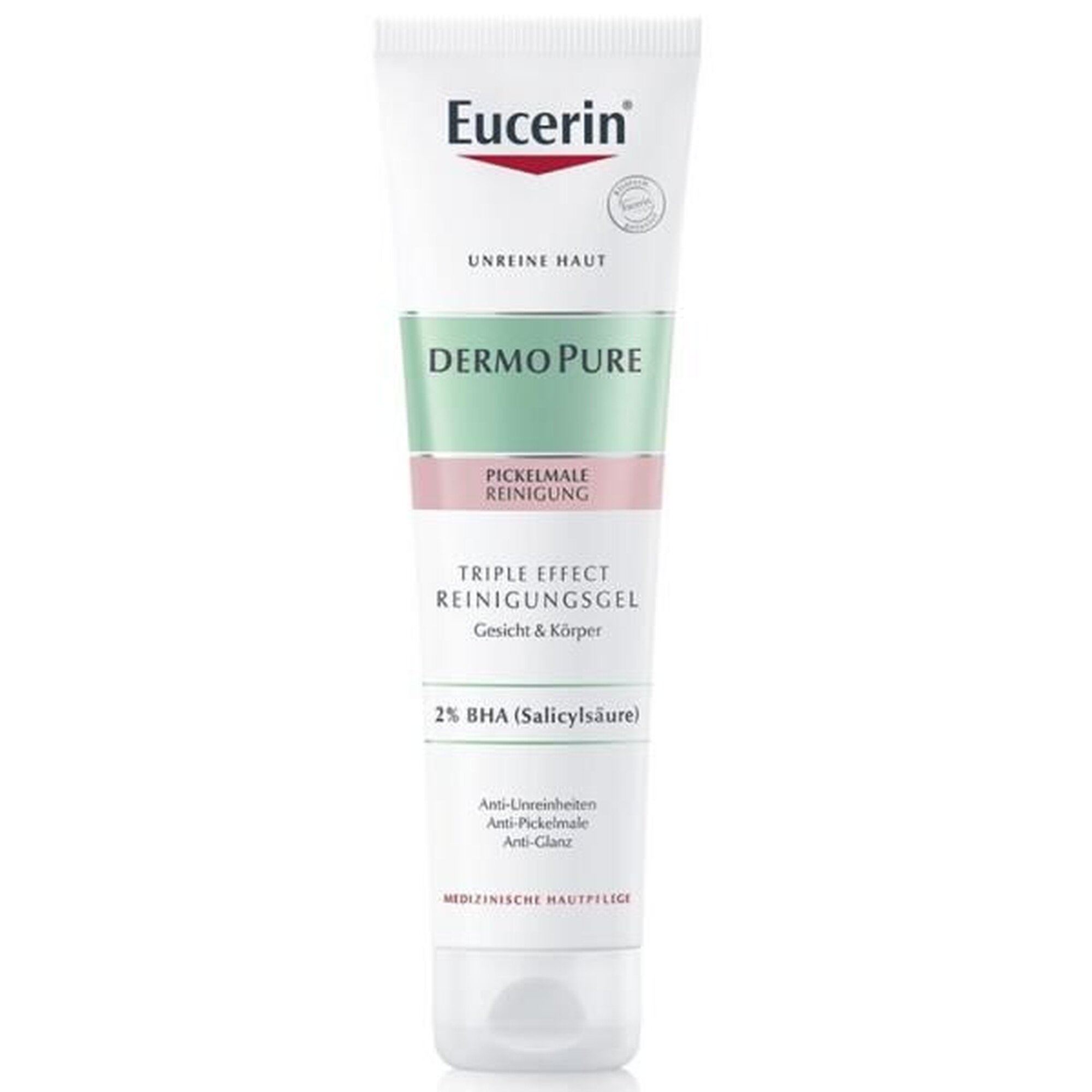 Eucerin Отшелушивающий гель для умывания лица DermoPure Triple Effect Cleansing Gel 2%BHA, 150 мл