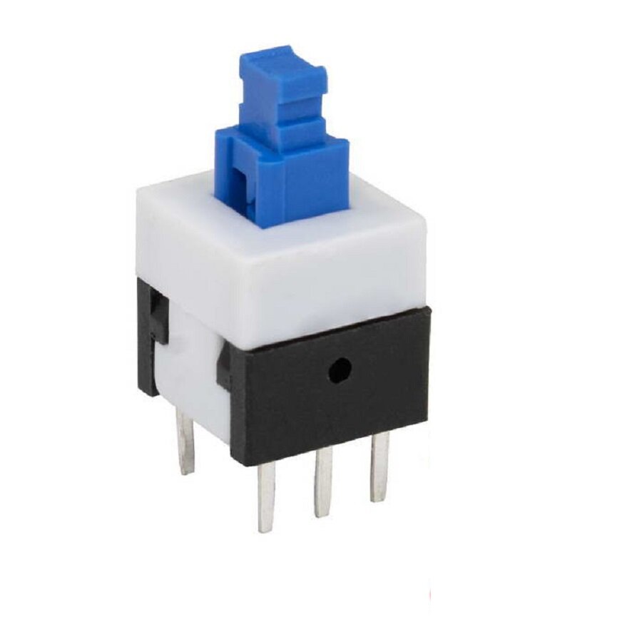 Кнопка миниатюрная PB22E08 on-off с фиксацией