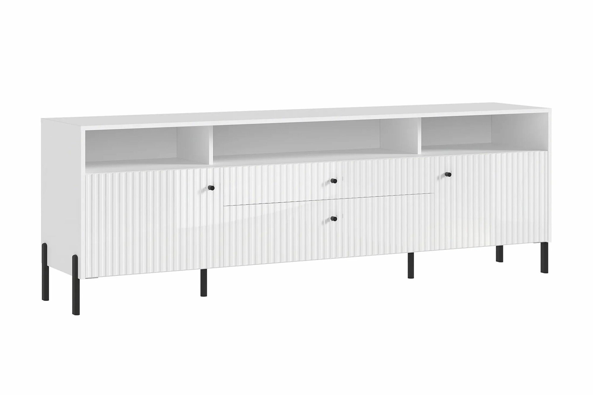 Тумба под телевизор Оливия (металл) (Белый Глянец, Белый)