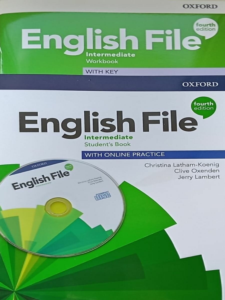 English File Intermediate 4 издание (Fourth edition) Полный комплект (учебник (student's book) + рабочая тетрадь (workbook with kеy) + диск)