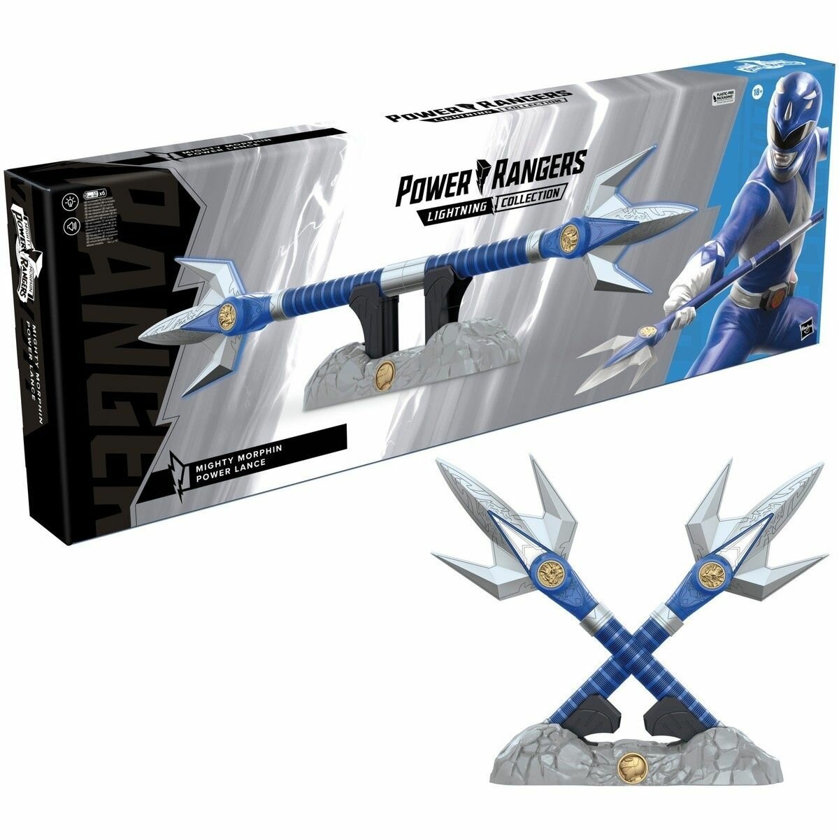 Игрушки Hasbro фигурки Extraordinary Team Lightning Collection Series 1/1 Series Dinosaur Team Blue Warrior Spear