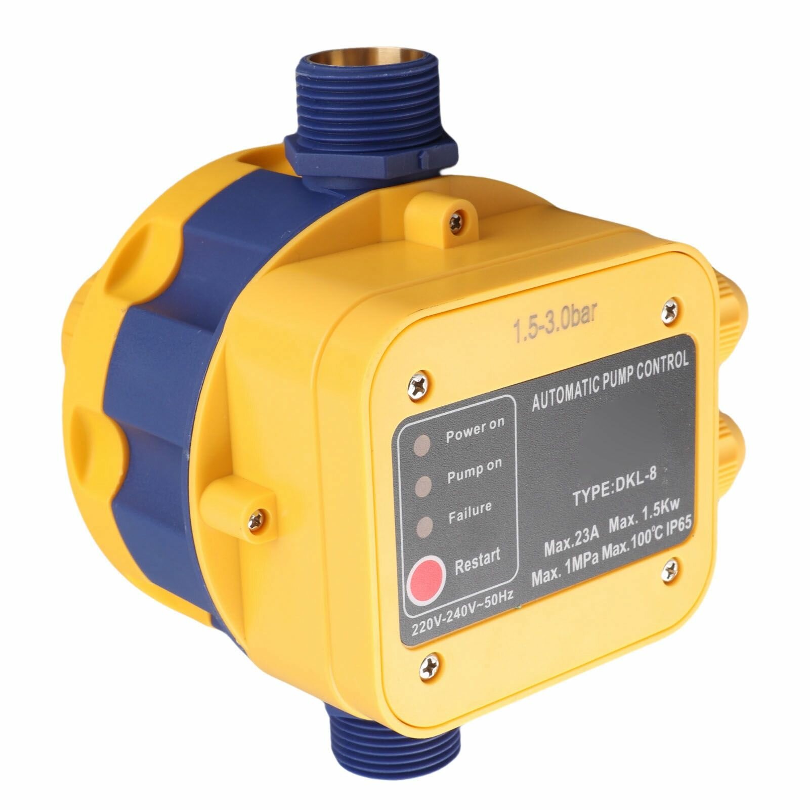 Электронный контроллер насоса 220-240 В, реле давления 145 PSI, защита 1,5-3,0 бар