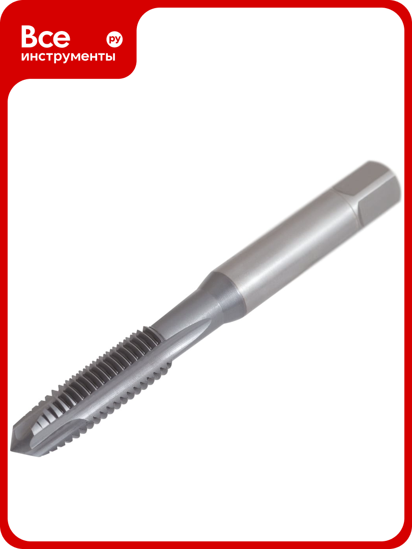 Метчик точинтех м/р М8,0x1,25 Р6М5К5/HSS-E DIN371 TiCN, с прямой канавкой, с подточкой tn40067, из высококачественной