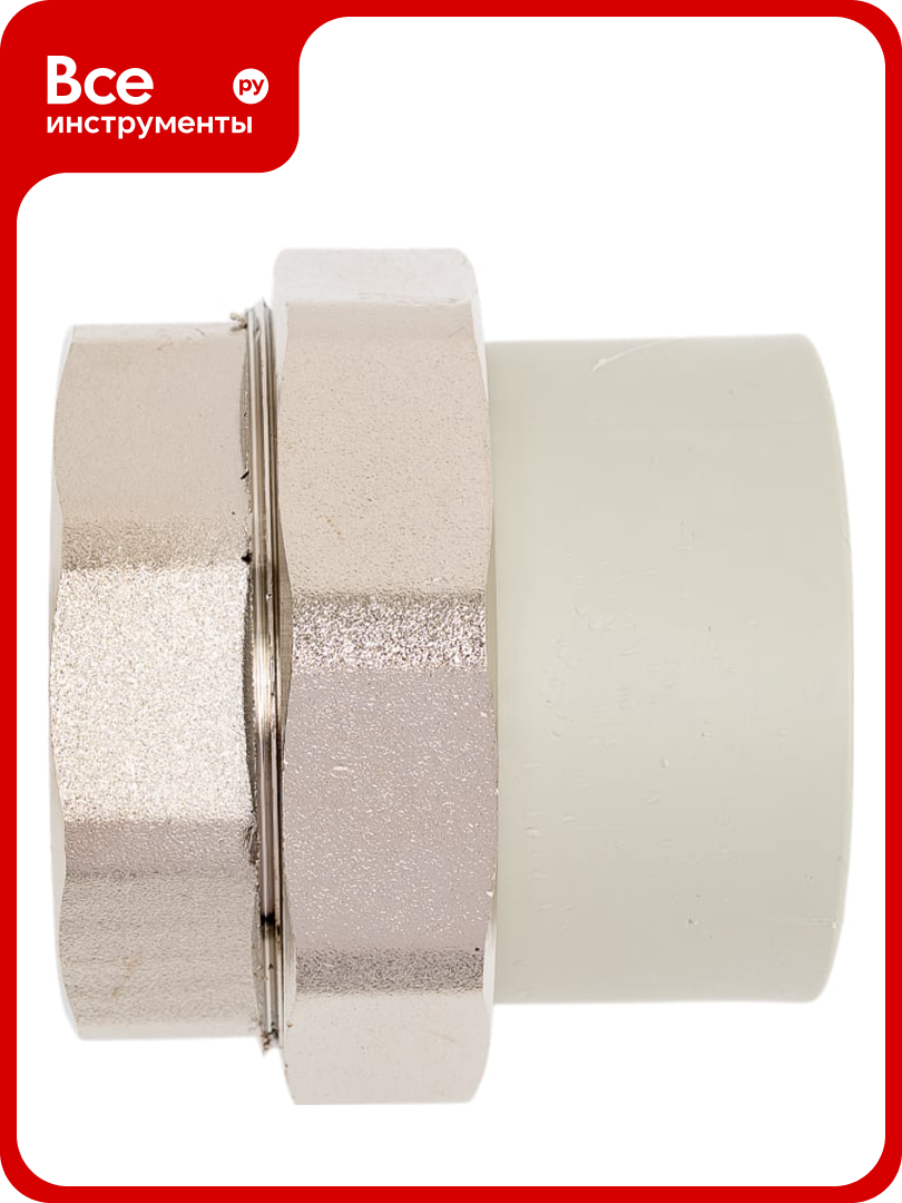 Муфта комбинированная разъёмная Damento внутренняя резьба, 50 мм, серый 2"