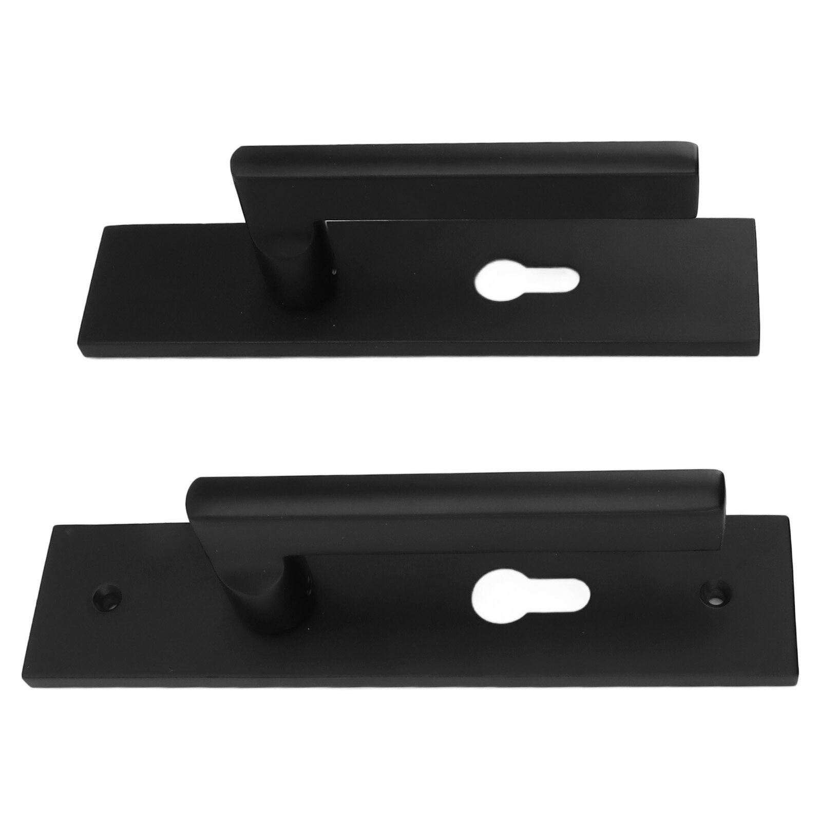 Дверные ручки из алюминиевого сплава, простые в установке черные универсальные дверные замки с удобной ручкой для дверей