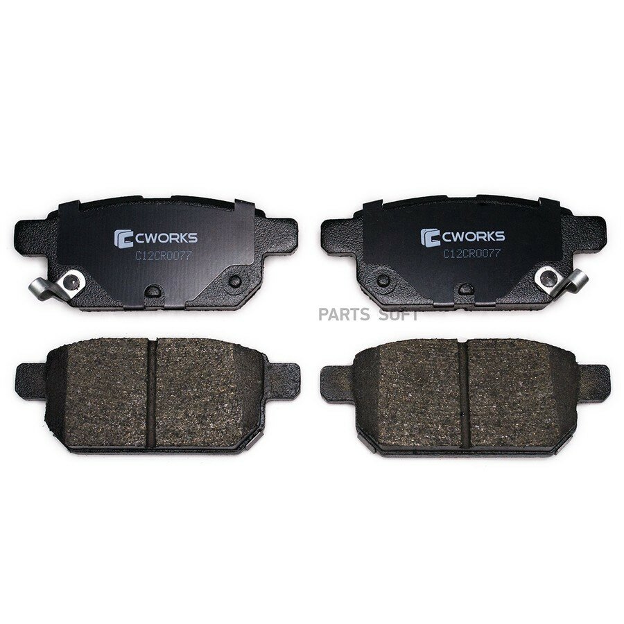 CWORKS Тормозные колодки задние, Low Metallic