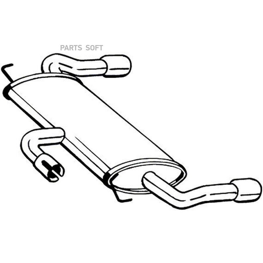 Глушитель задний ( Ford Kuga 13- ) от официального дистрибьютора, BOSAL, артикул 154507