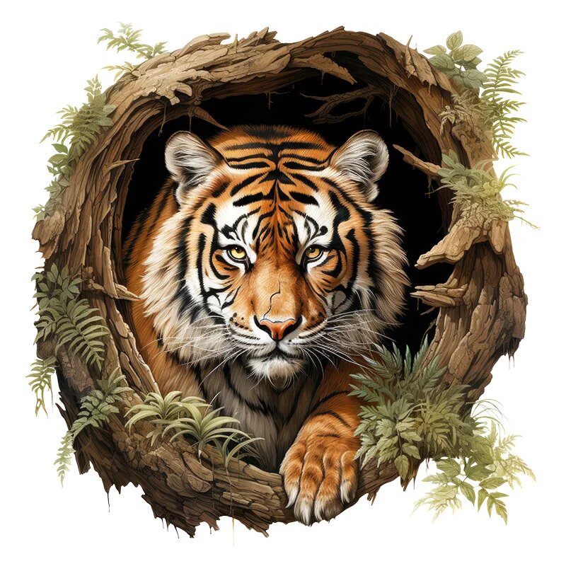 C1259 # Самоклеящиеся наклейки для унитаза «Тигр в дереве», съемная наклейка на стену, многоразовая виниловая наклейка на автомобиль для декора ванной комнаты