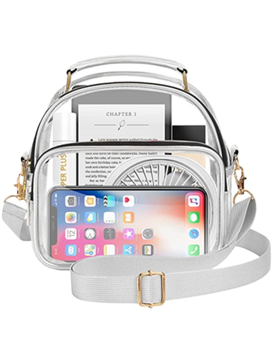 Прозрачные женские сумки из ПВХ, одобренные стадионом, женские прозрачные сумки, модные водонепроницаемые повседневные простые сумки через плечо