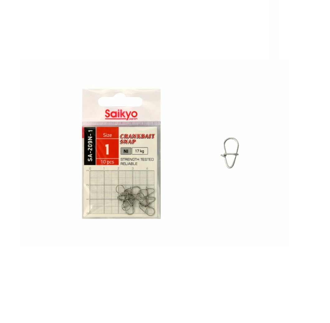 Застежка Saikyo SA-209N-1 Black Nickel, нержавеющая сталь, 10 шт.