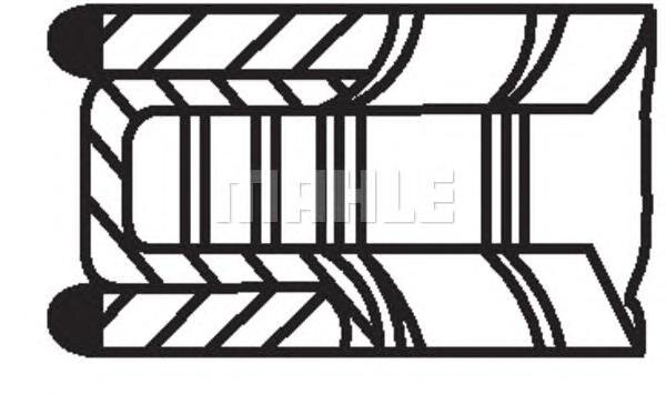 Кольца поршневые 2.0 (к-т на 1 цил) Mahle/Knecht арт. 01561N0