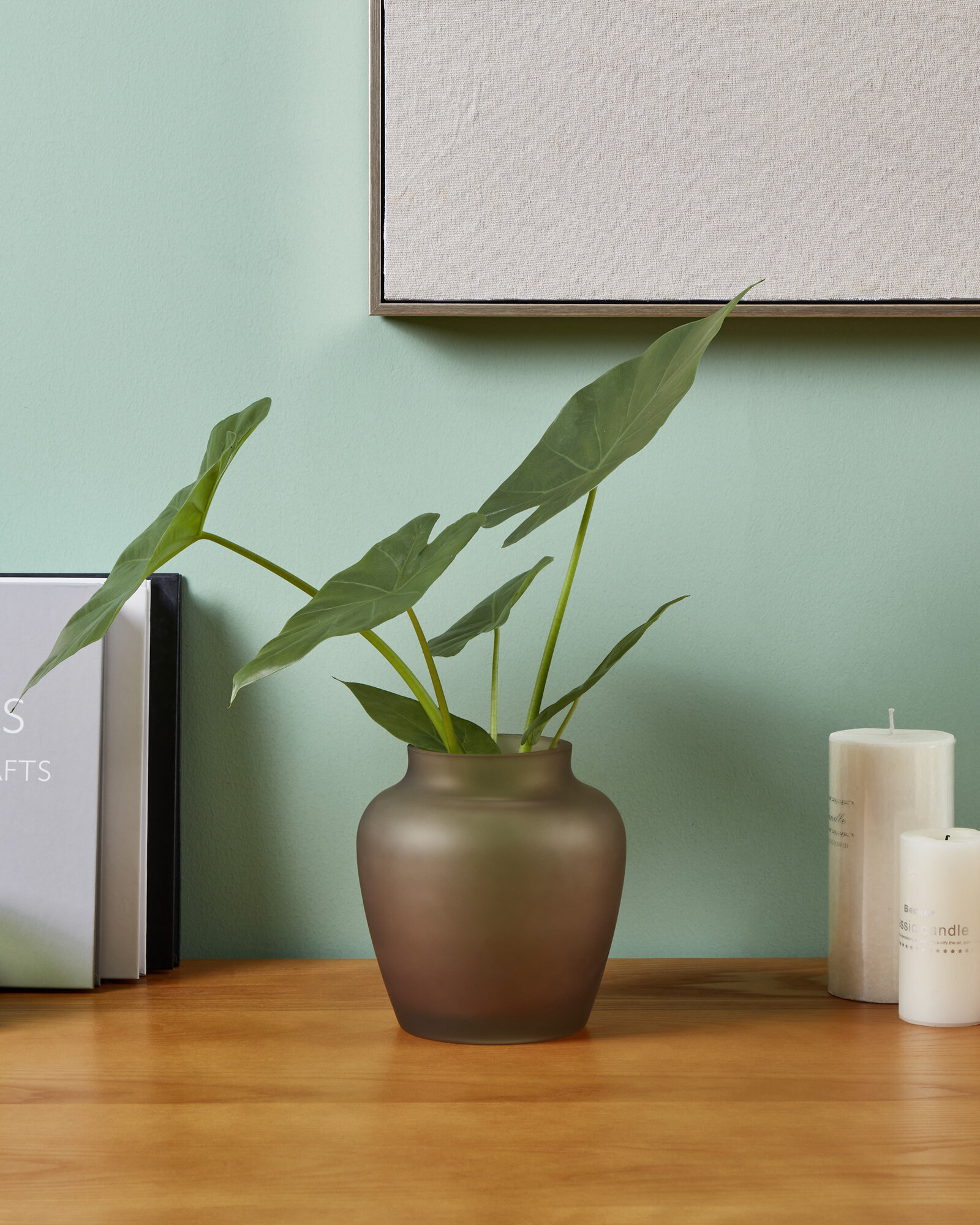 Ваза для декора EGLO ASINDRO, стеклянная, коричневая, высота 15 см