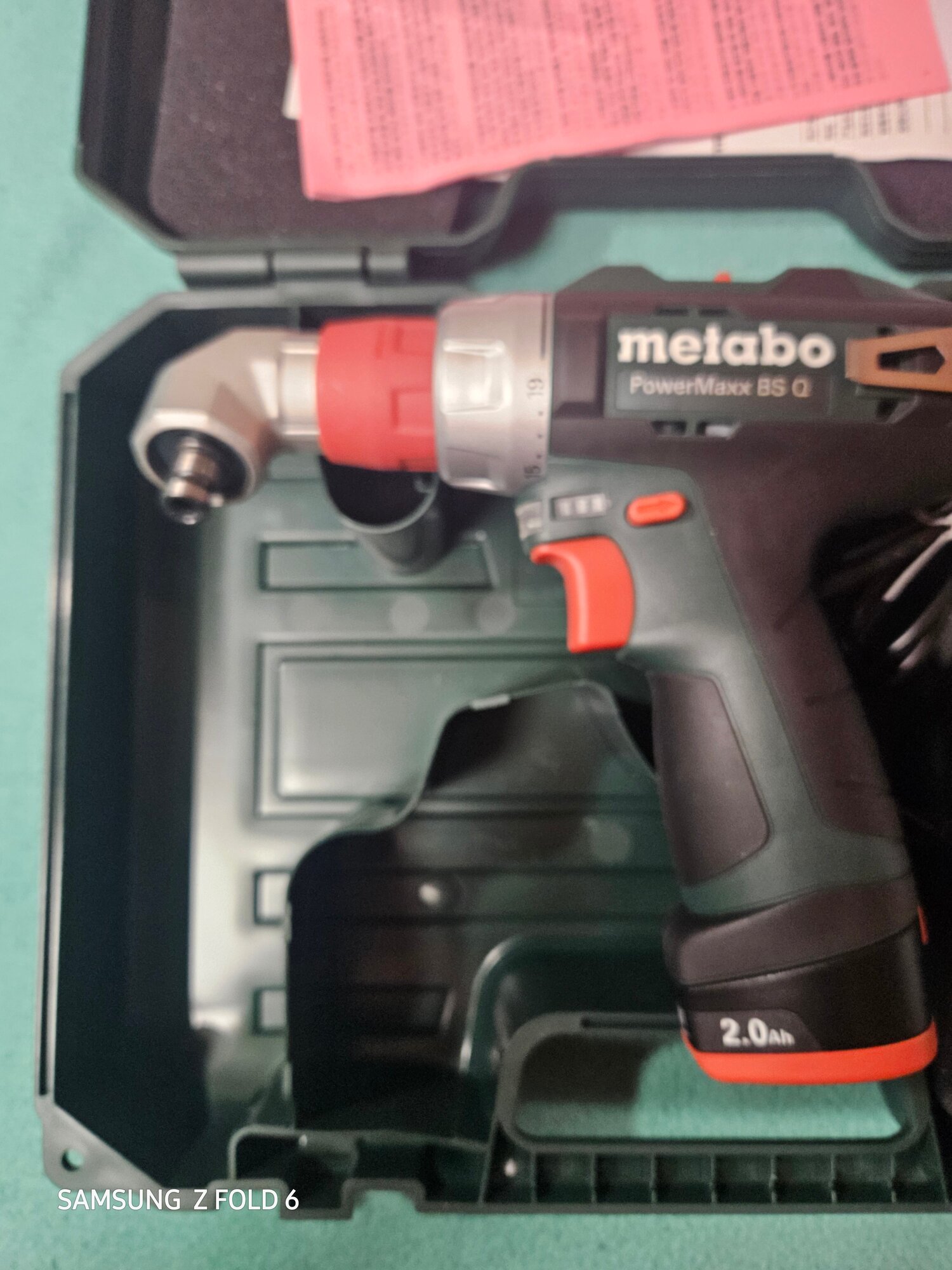 Аккумуляторная дрель-шуруповерт Metabo POWERMAXX BS Q,12В,1 батарея 2 АЧ, Кейс, угловой адаптер оригинал