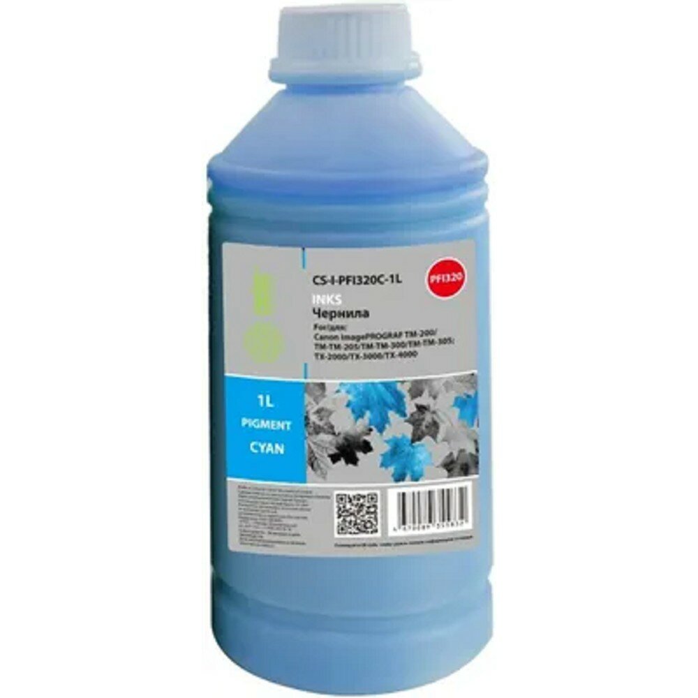Чернила CS-I-PFI320C-1L, Голубой (Cyan)