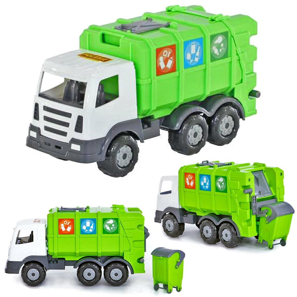 Мусоровоз игрушечный «Престиж №2» для детей 3+ из пластика, яркий и функциональный