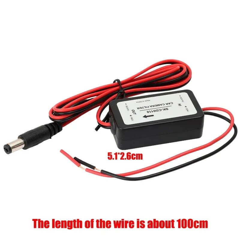 Выпрямитель постоянного тока 12 В, автомобильная камера заднего вида, реле мощности, конденсатор, фильтр для автокамеры, фильтр, разъем питания, реле, детали конденсатора 1PC