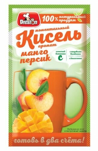 Preston Кисель моментальный Манго-персик 30г, 9 уп