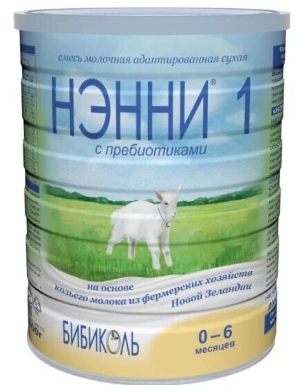 Нэнни 1 Смесь с пребиотиками, с 0 до 6 месяцев, 800 г