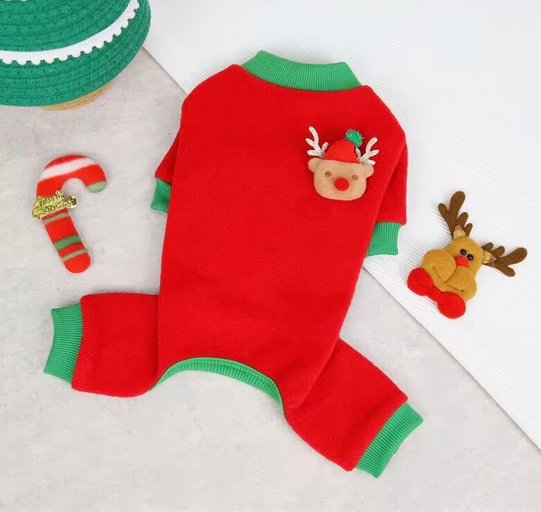 Праздничный костюм для собак на Рождество и Новый год , Размер XXL.